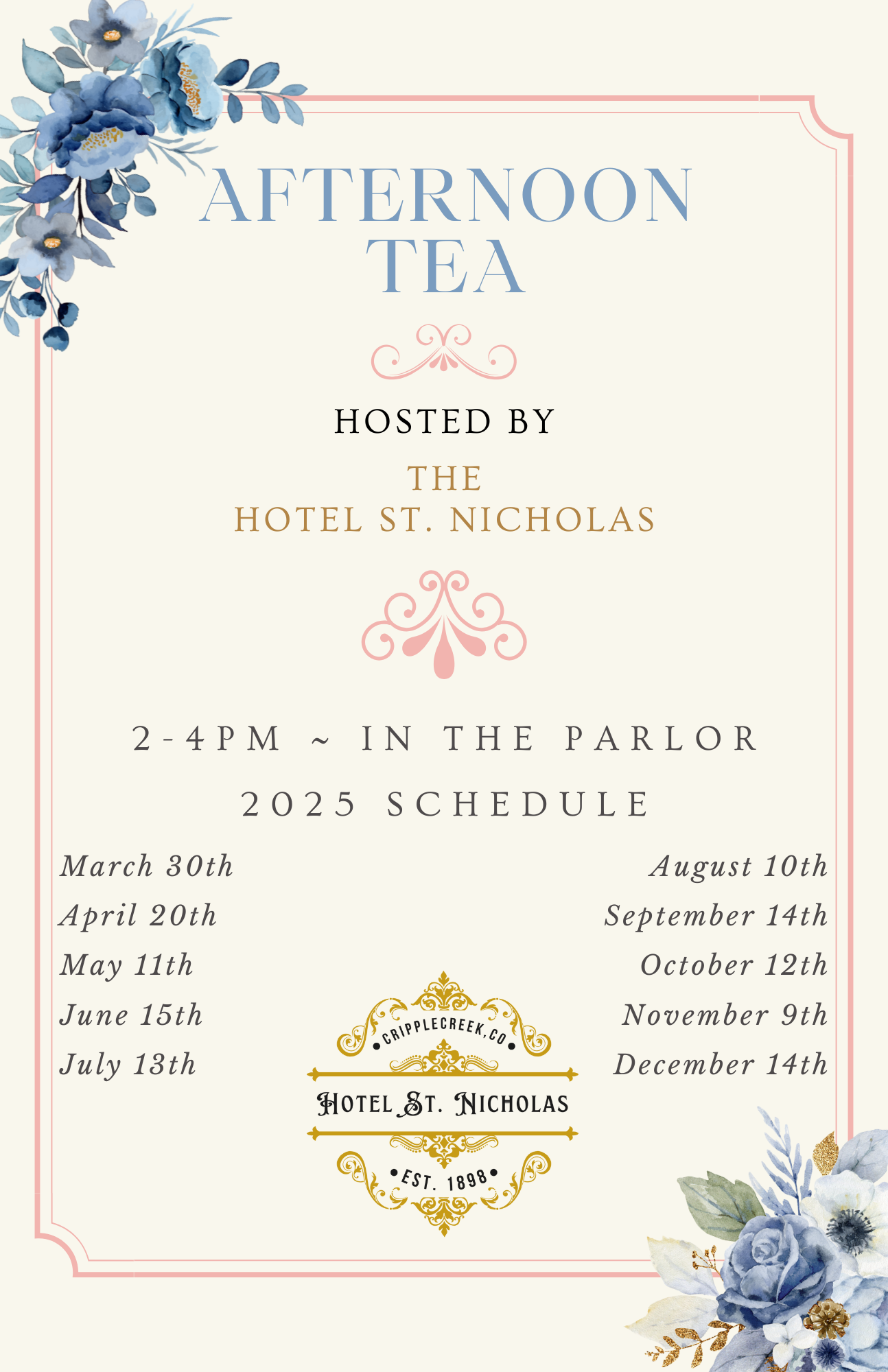 Afternoon Tea at Hotel St Nicholas | Cripple Creek, CO
