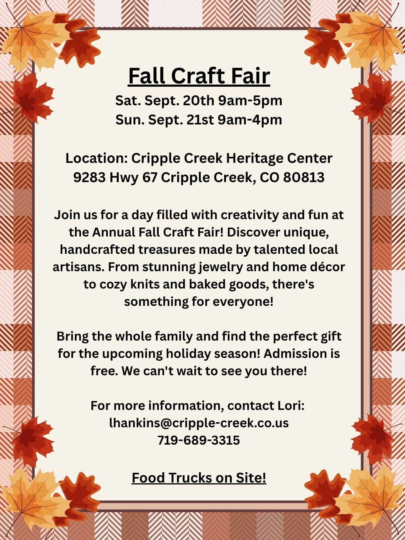 Fall Craft Fair | Cripple Creek, CO
